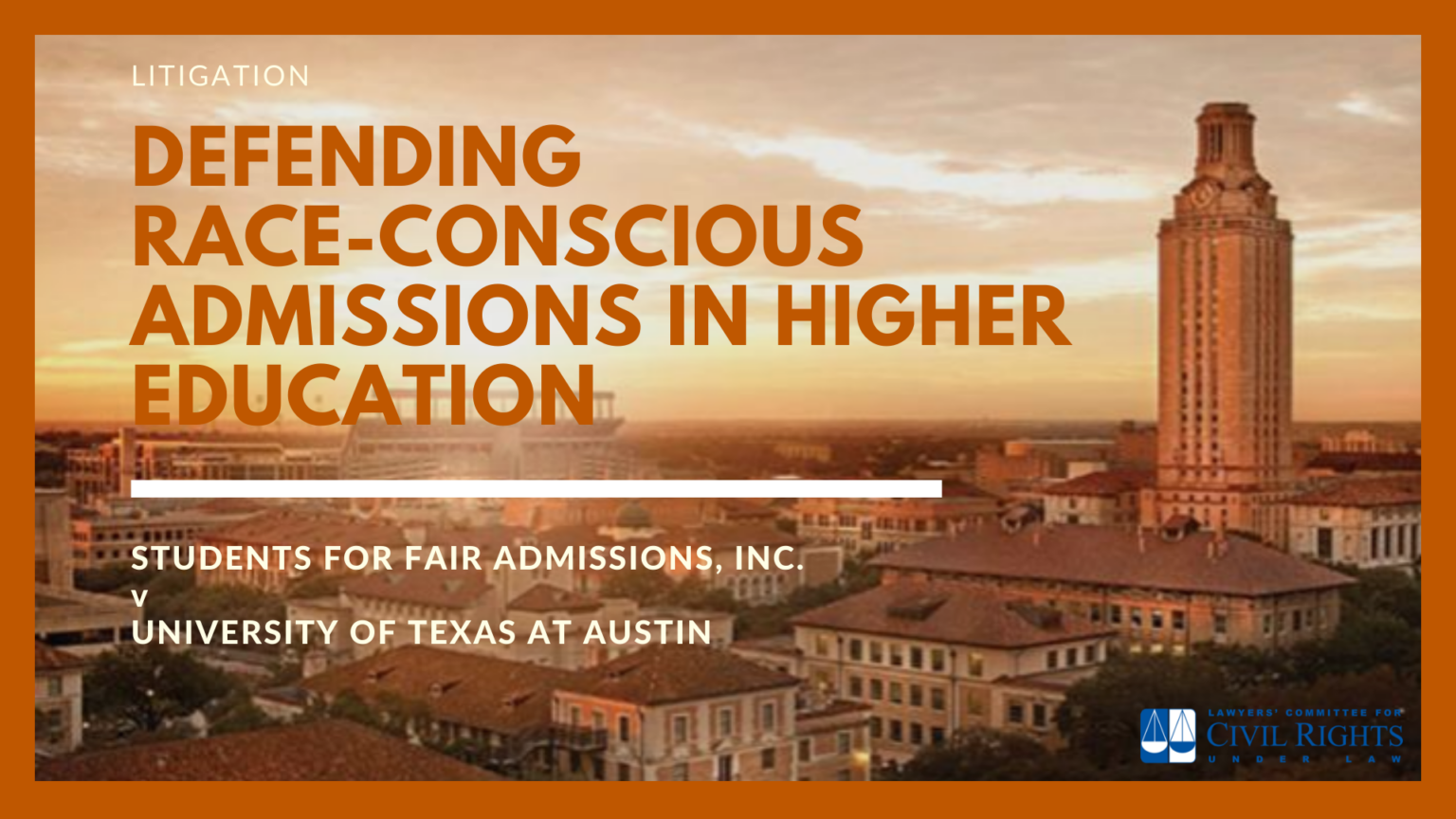 Students for Fair Admissions (SFFA) v. University of Texas at Austin ...